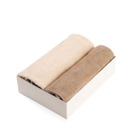[Set of 2] Organic Towel / Natural colors set / Bath Towel & Hand Towel